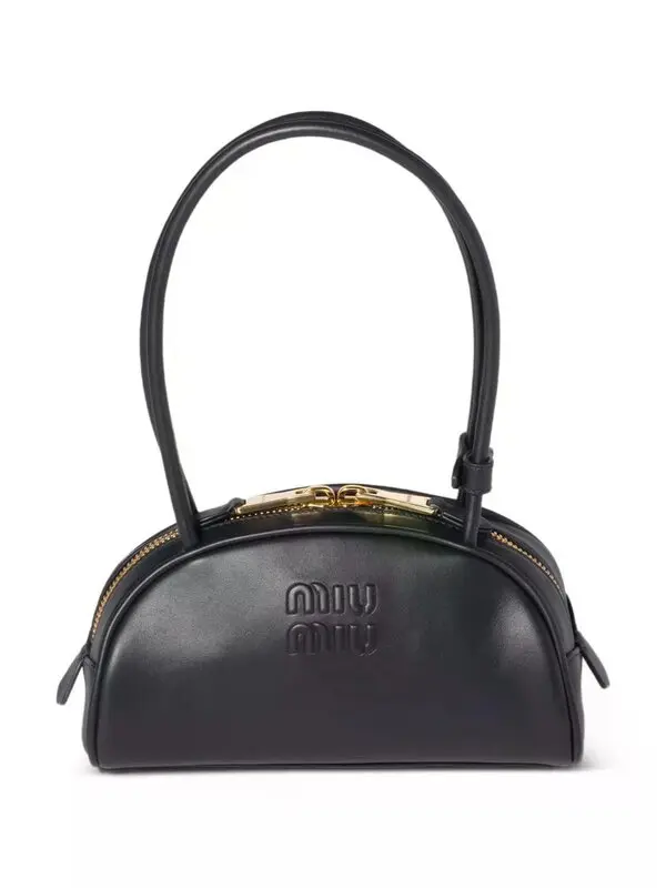 Miu Miu Beau Leather Shoulder Bag - Black