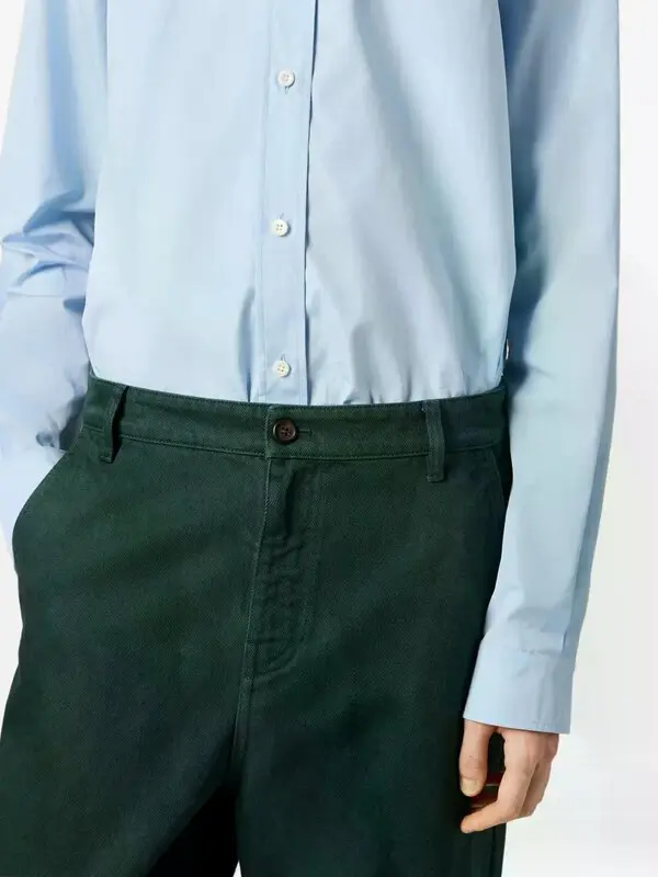 Miu Miu Button-down Embroidered Poplin Shirt