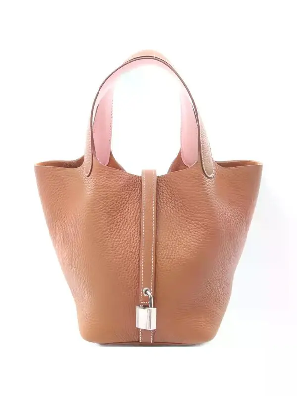 Hermès Pm Picotin Lock Leather Tote Bag - Brown