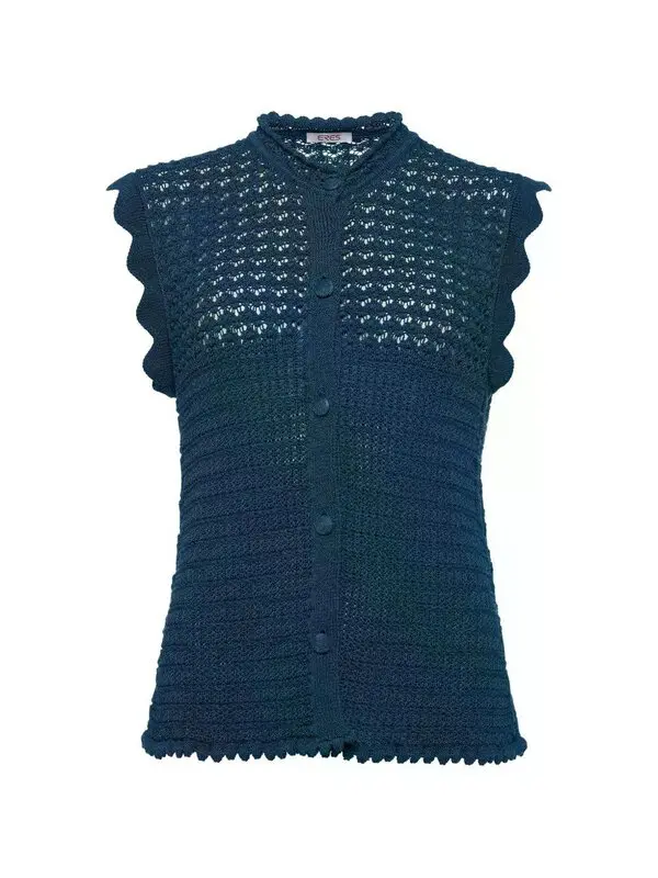ERES Aurora Crochet-knit Top - Blue