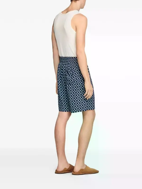 Sandro Chain Link Print Flowy Shorts