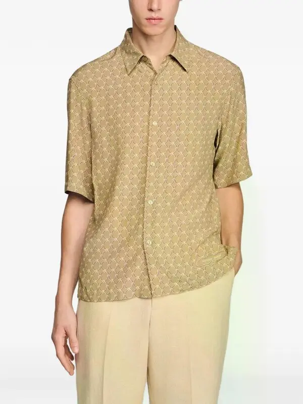 Sandro Loose-fit Chain Link Print Shirt