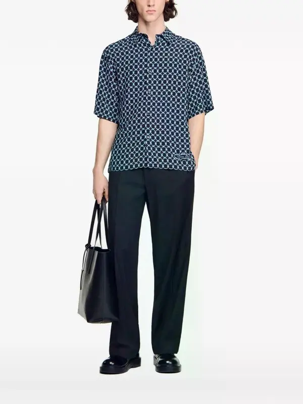 Sandro Link Print Loose-fit Shirt