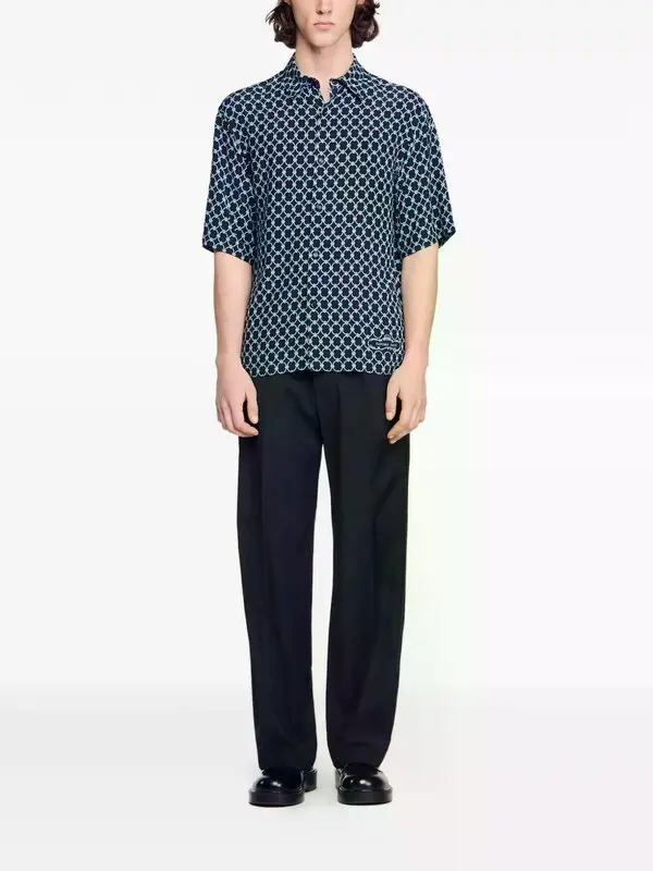 Sandro Link Print Loose-fit Shirt