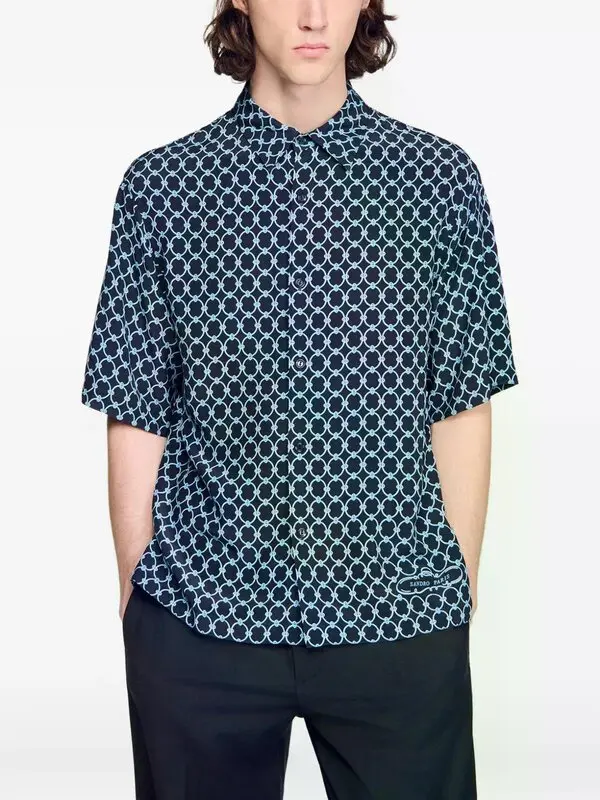 Sandro Link Print Loose-fit Shirt