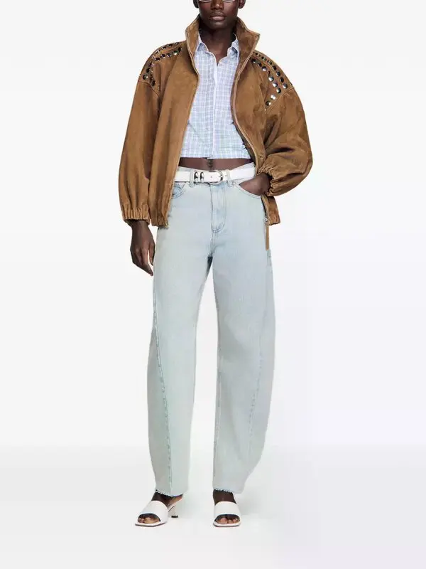 Sandro Faded Barrel Cotton Jeans