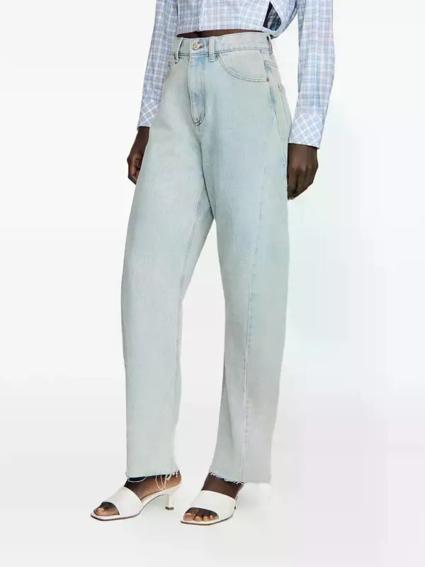 Sandro Faded Barrel Cotton Jeans