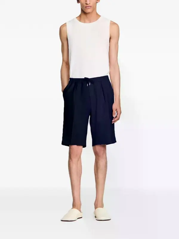 Sandro Jersey Bermuda Shorts - Blue