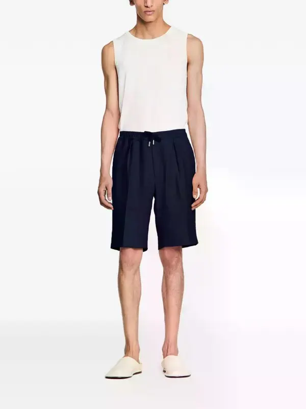 Sandro Jersey Bermuda Shorts - Blue