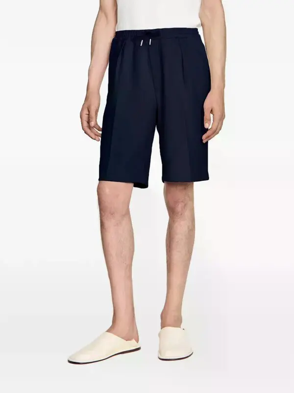 Sandro Jersey Bermuda Shorts - Blue