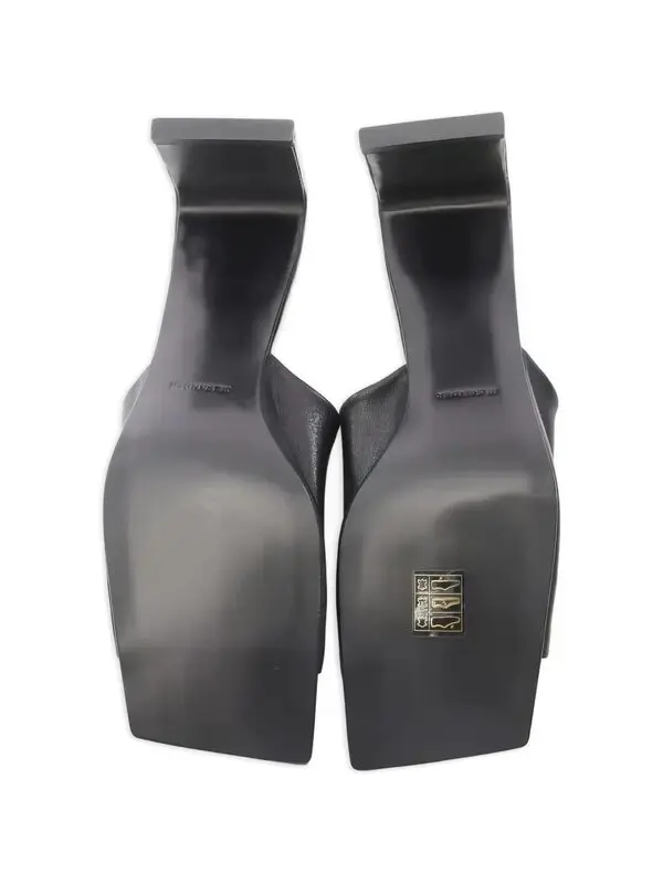 JIL SANDER Leather Sculpted Heel Sandals