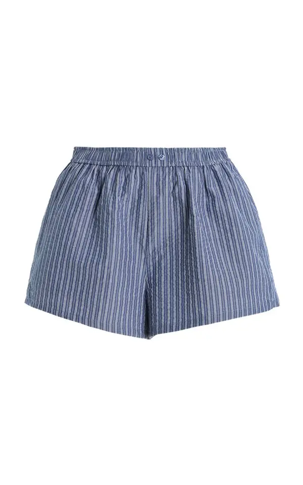 ELCE Ime Striped Cotton-blend Boxer Shorts