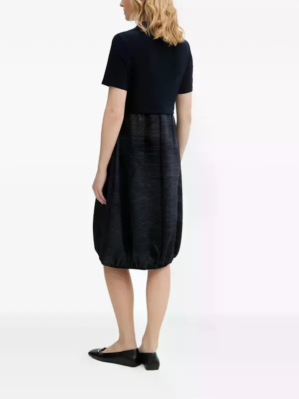 Joseph Ribkoff Short Sleeve V-neck Dress With Bubble Hem