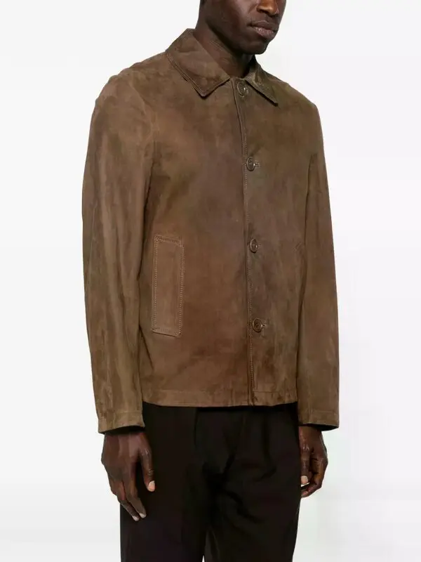 SALVATORE SANTORO Single-breasted Leather Jacket