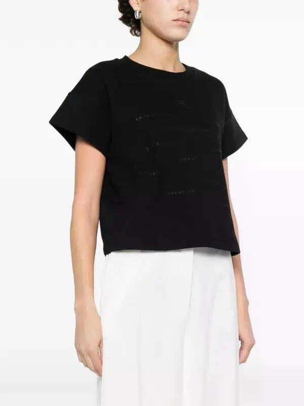 Elisabetta Franchi Jersey T-shirt With Lettering Print