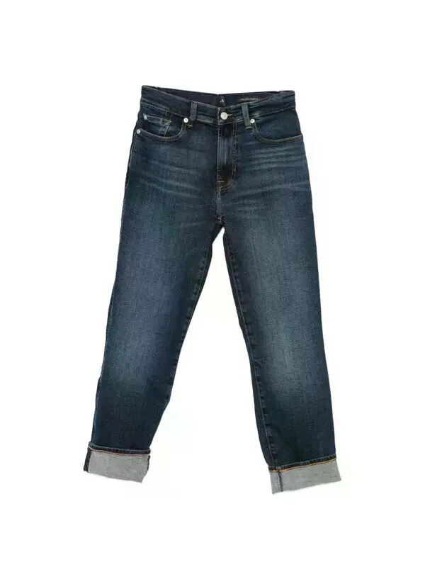 7 For All Mankind Roll-up Hem Trousers - Blue