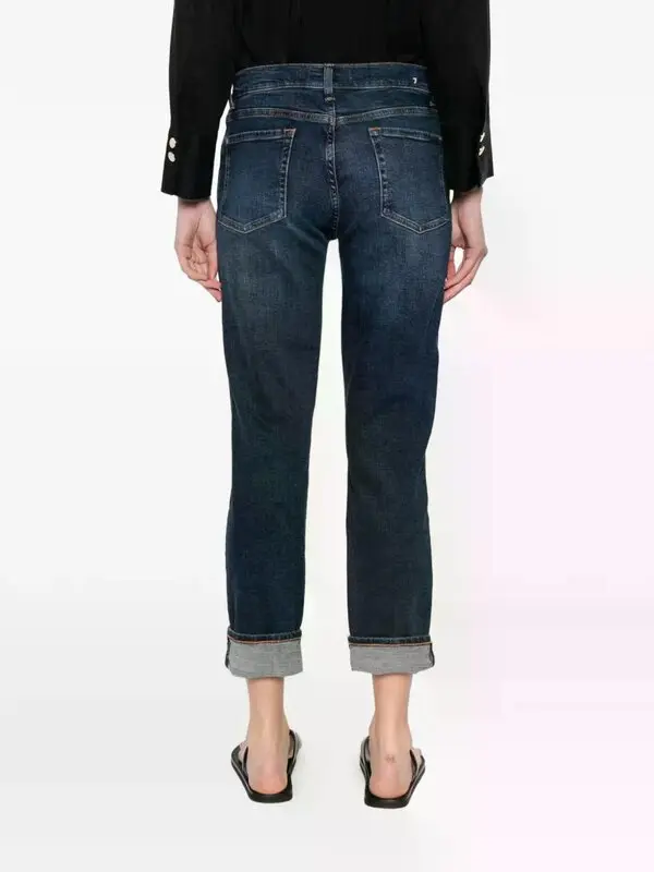 7 For All Mankind Roll-up Hem Trousers - Blue