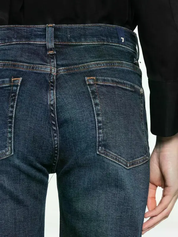 7 For All Mankind Roll-up Hem Trousers - Blue