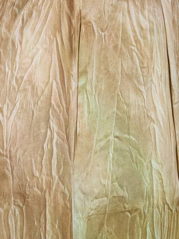 Avant Toi Crinkled Silk Trousers - Neutrals
