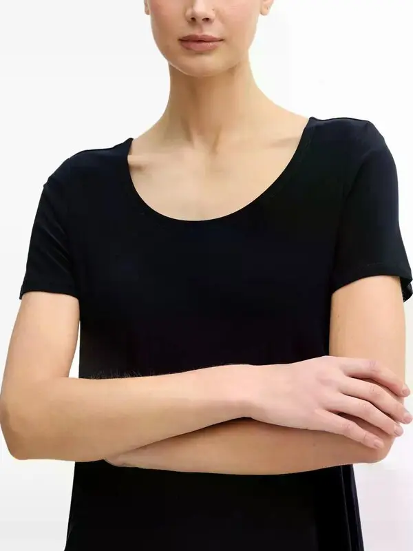 Joseph Ribkoff Short-sleeve Top With Round Neck And Button Detailing