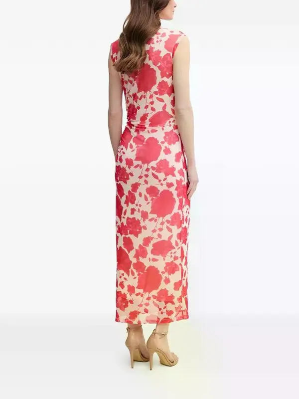 MARC AUREL Sleeveless Floral Gathered Maxi Dress