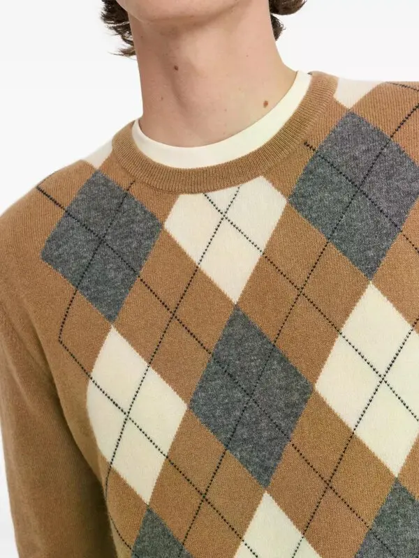 Pringle Of Scotland Argyle Crew Neck Sweater