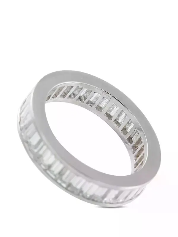 LB EXCLUSIVE 18k White Gold 3.0 Carat Baguette Diamond Eternity Ring