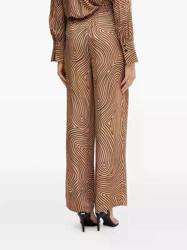 MARC AUREL Printed Wide Leg Trousers