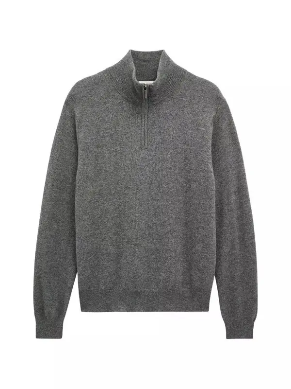 Pringle Of Scotland Quarter-zip Cashmere Sweater - Grey