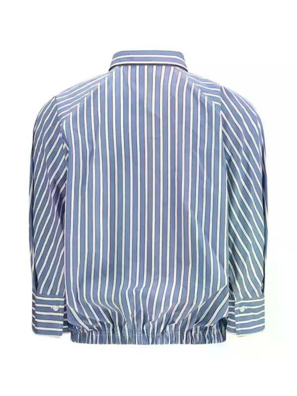 Brunello Cucinelli Shadow Stripe Poplin Monili Shirt