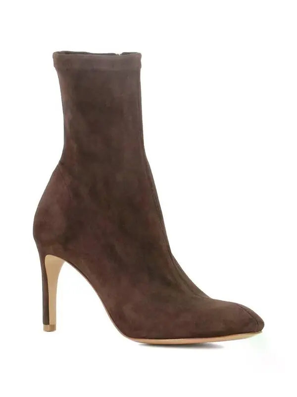 DEL CARLO Pointed Toe Zip Up Ankle Boots
