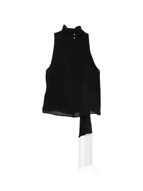 Patrizia Pepe Sleeveless Halter Neck Blouse With Tie Detail