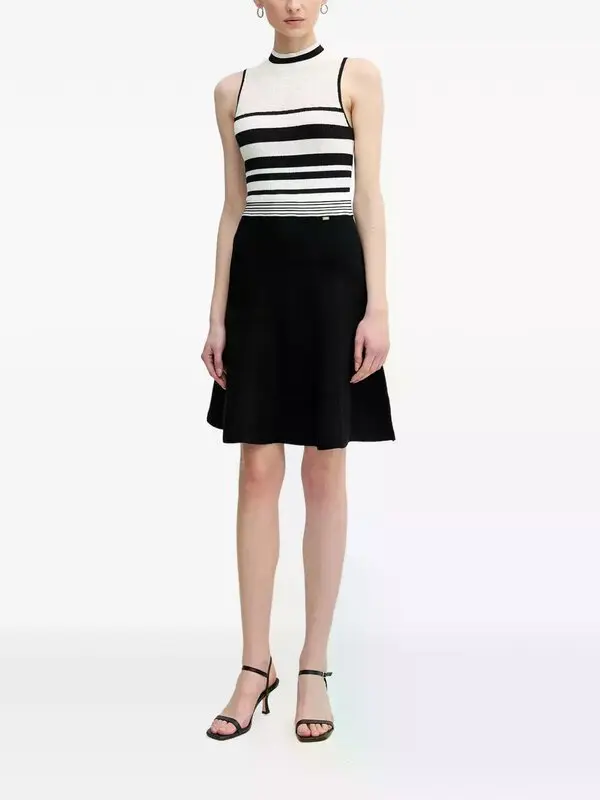 GAUDI Striped Sleeveless Mini Dress