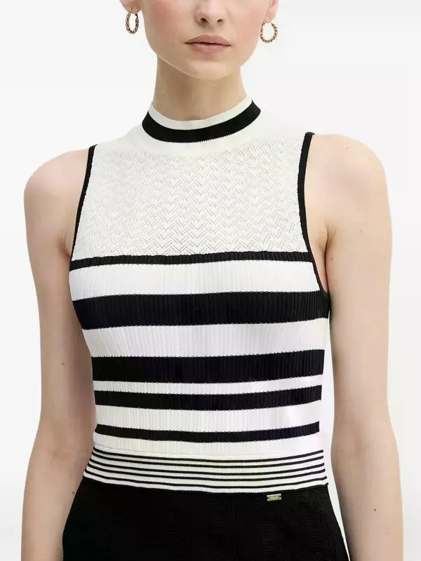 GAUDI Striped Sleeveless Mini Dress