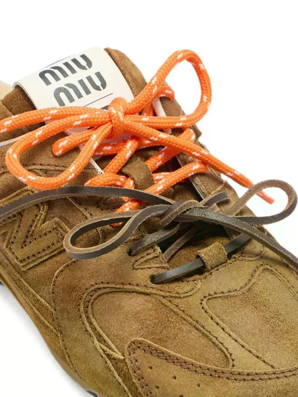 Miu Miu X New Balance 530 Suede Mules - Brown