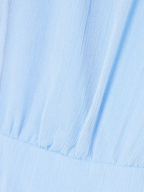Staud Camryn Cutout Crepon Midi Dress - Blue