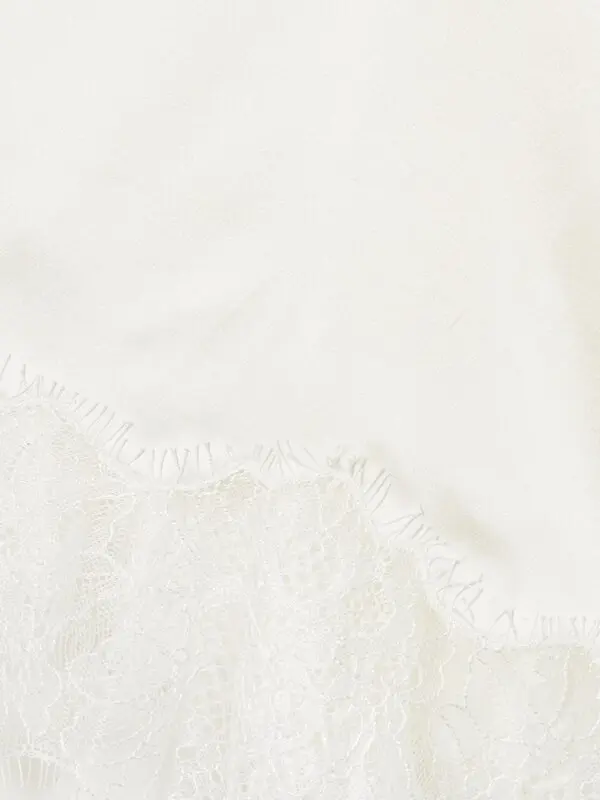 Staud Chloe Lace-trimmed Silk-blend Satin Camisole - Neutrals
