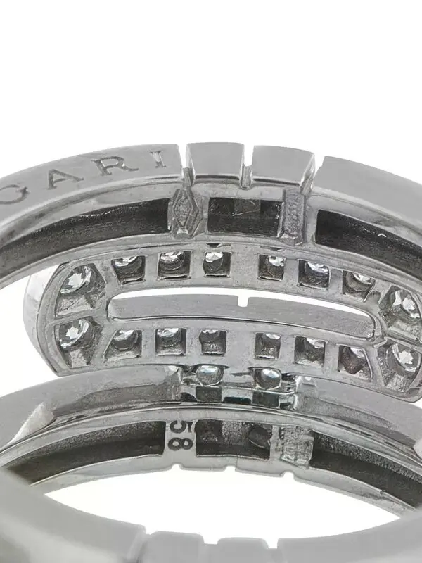 BVLGARI Parentesi Diamond Ring In 18k White Gold