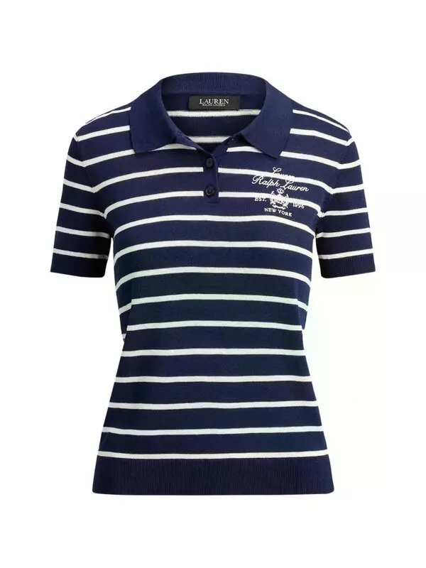 Ralph Lauren Striped Polo Shirt - Blue