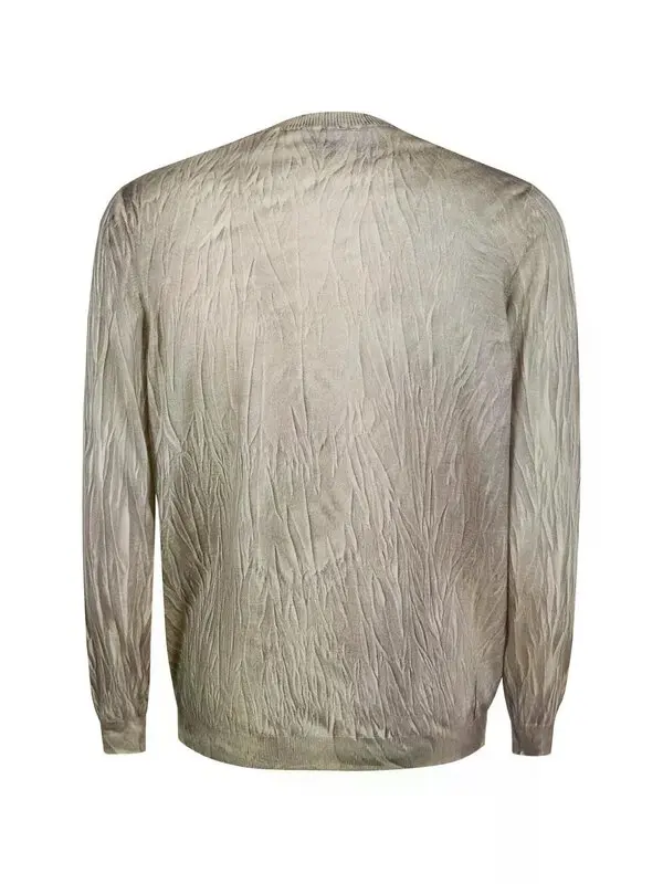 Avant Toi Textured Crew Neck Long Sleeve Sweater