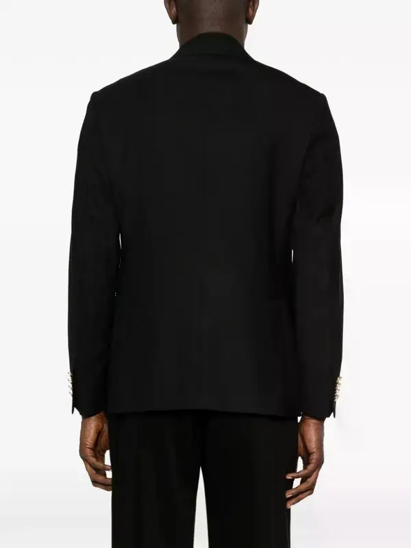LARDINI Double-breasted Blazer - Black