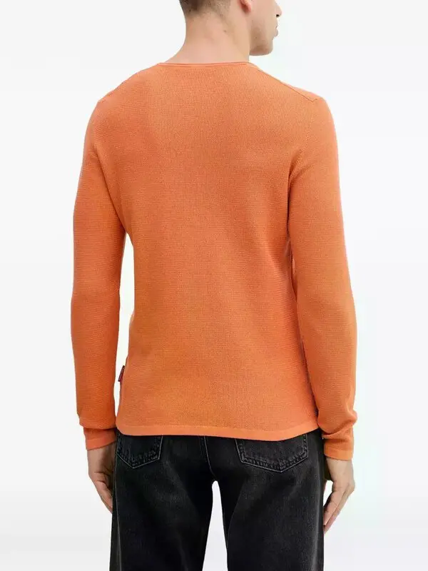 JOOP! Waffle-knit Round Neck Long Sleeve Jumper