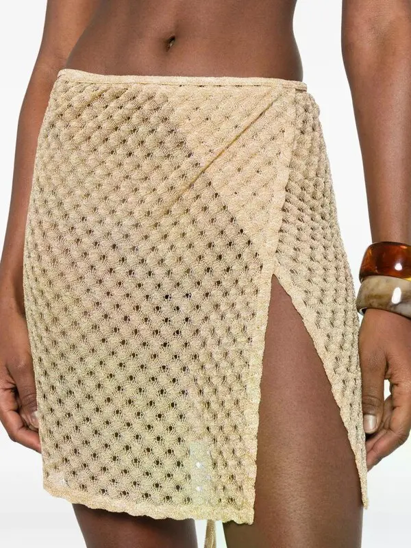 Missoni Crochet Wrap Mini Skirt