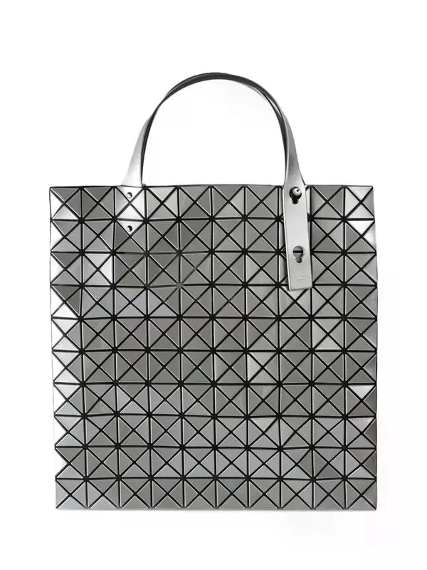 Issey Miyake Geometric Pattern Tote Bag - Silver