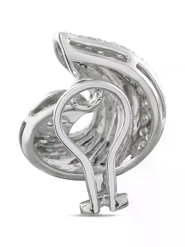 LB EXCLUSIVE 18k White Gold Diamond Pavé Earrings