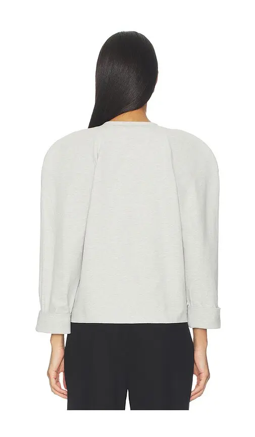 Norma Kamali Padded Shoulder Sweatshirt - Grey