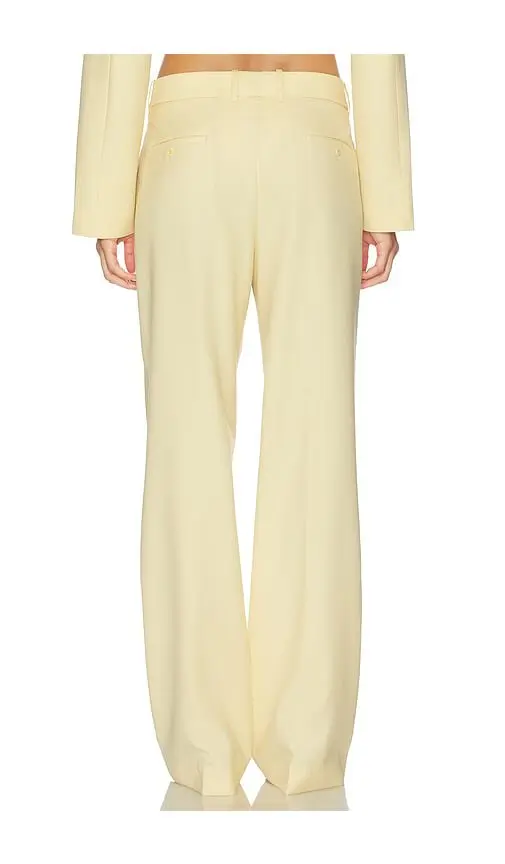 Ronny Kobo Tailored Wide Leg Trousers - Lemon