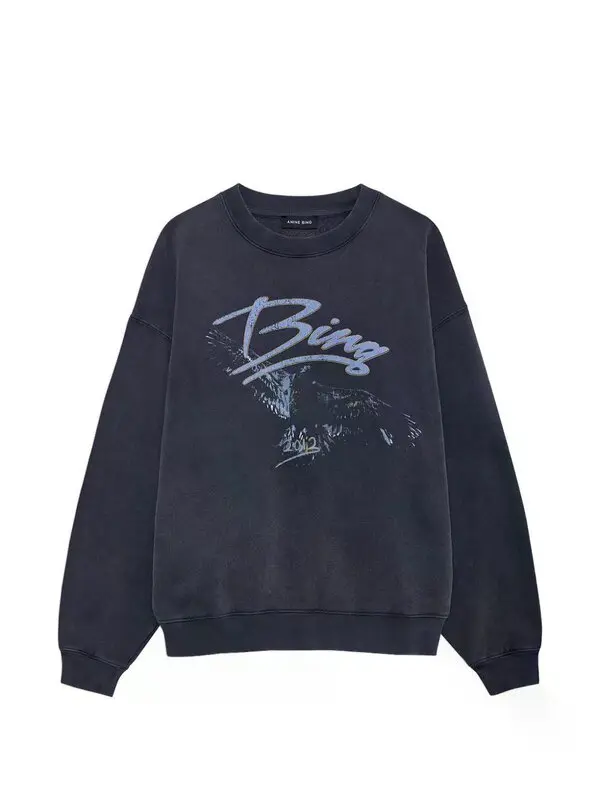 ANINE BING Spencer Graphic Sweatshirt - Black