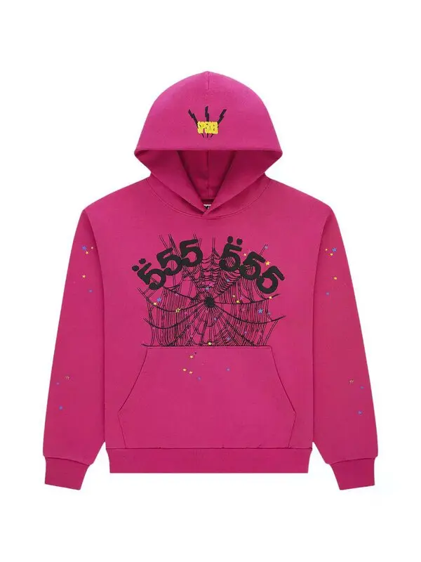 SP5DER Graphic-print Hoodie - Pink