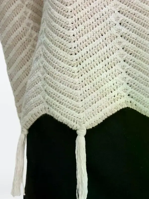 OUI Chevron Knitwear With Tassel Detail